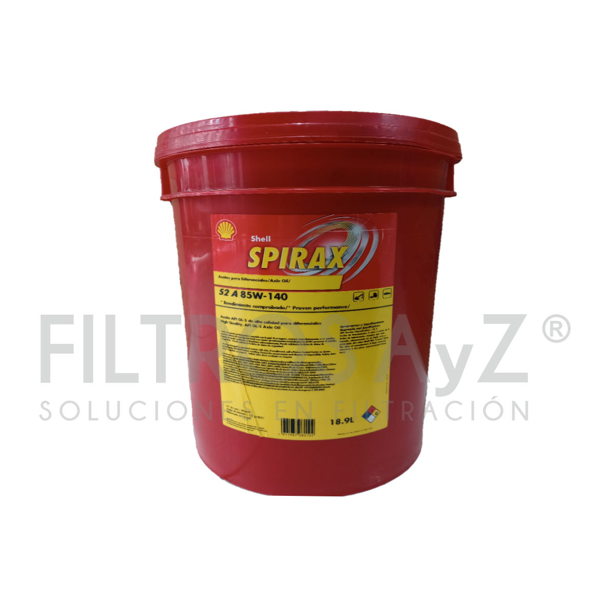 VALVULINA SHELL SPIRAX S2 A 85W140 - GARRAFA 5 GALONES